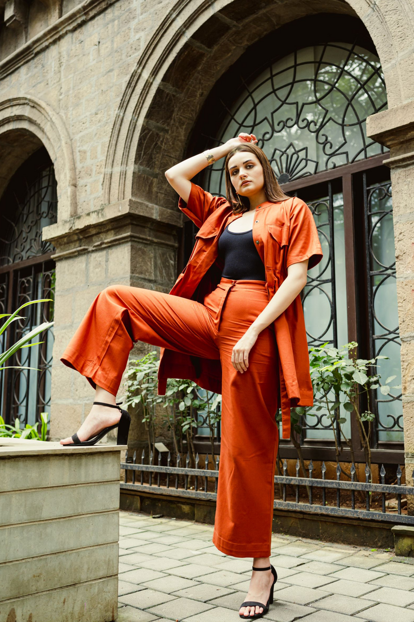 Rust Women Wide Leg Pant – Jilmil